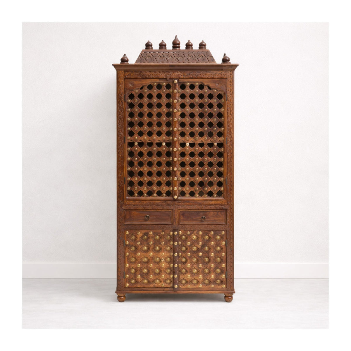 Wooden Temple Shelves for Home Mandirs