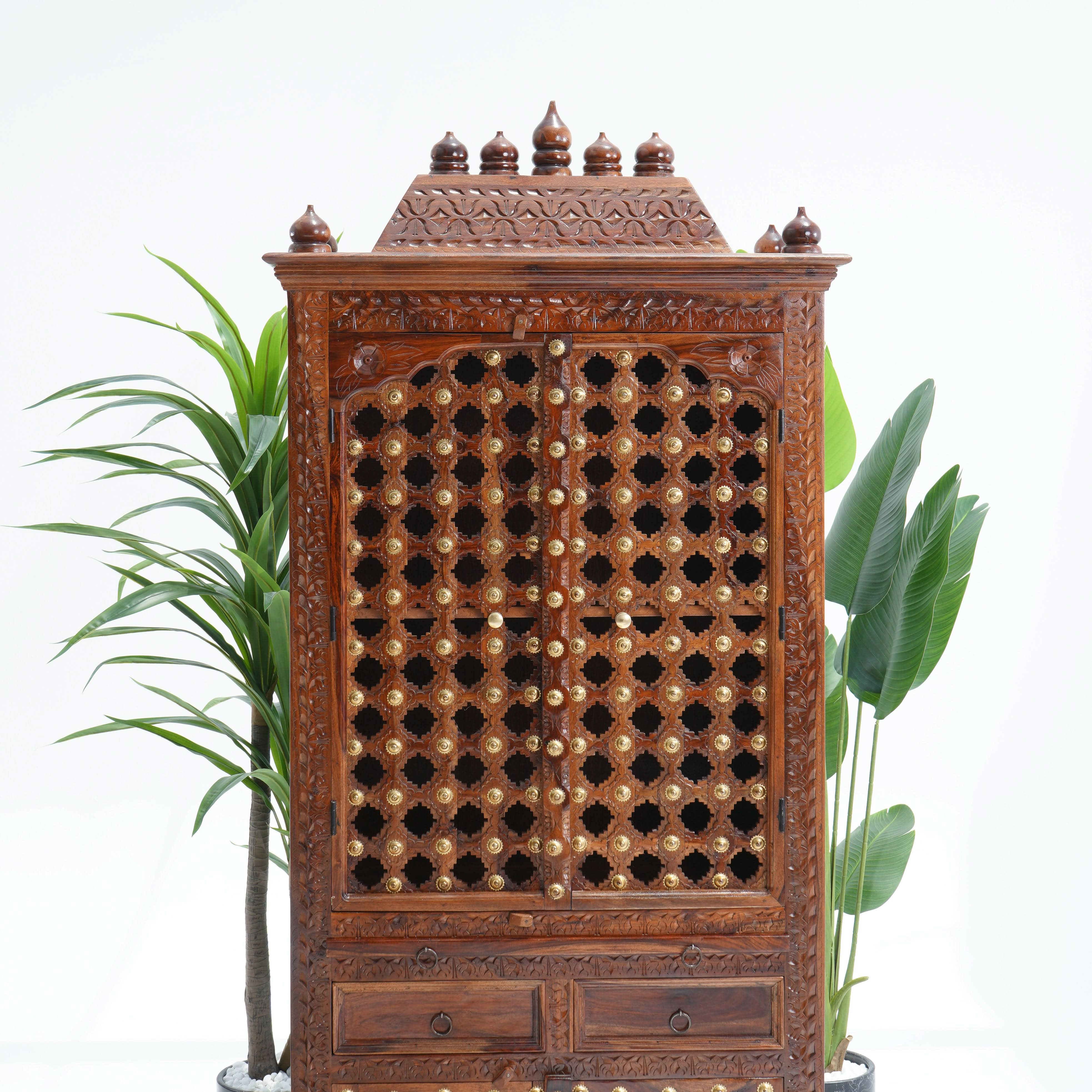 Wooden Temple Shelves for Home Mandirs